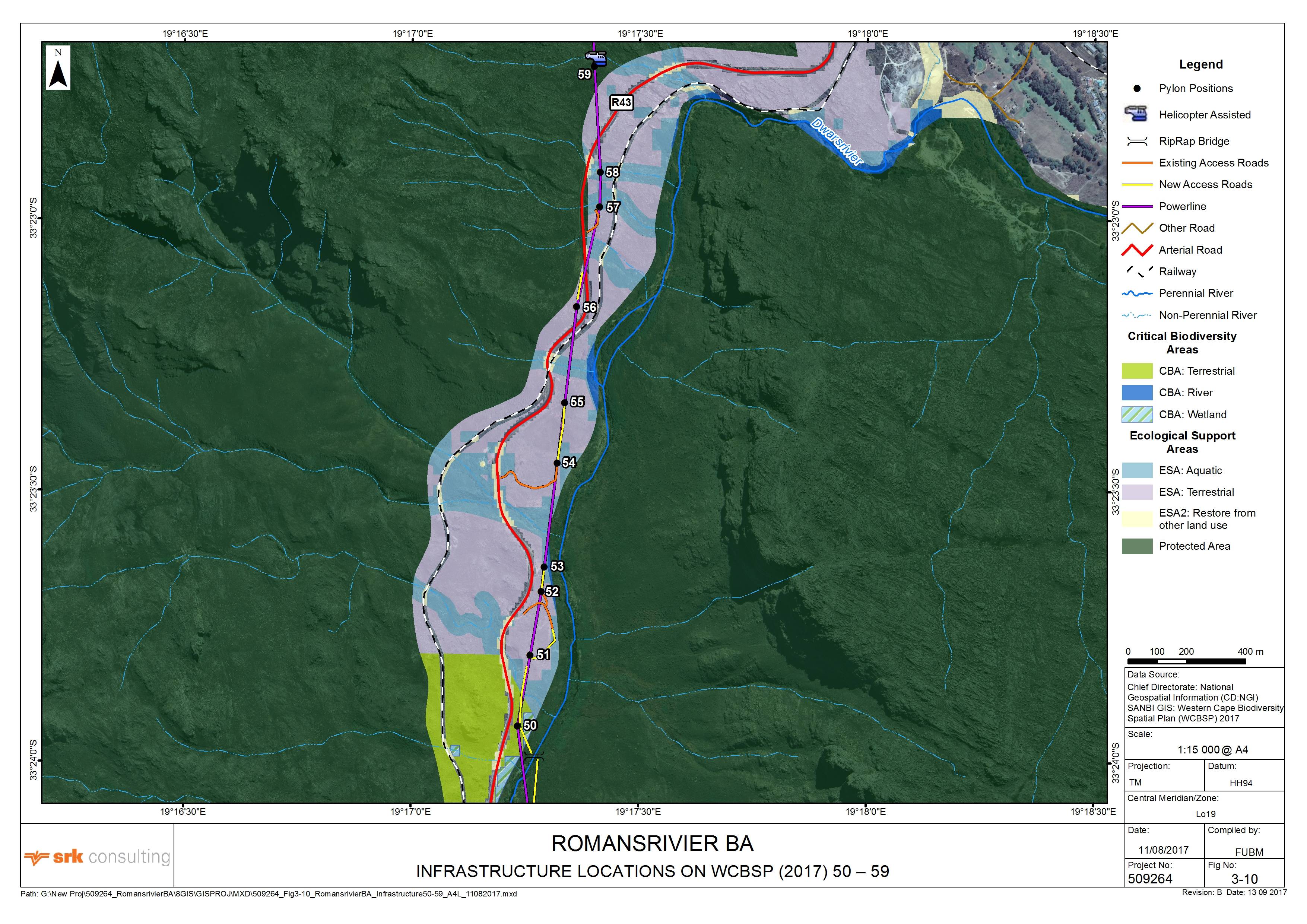Ceres-Romansrivier 132Kv/66kV Line – EIA Distribution